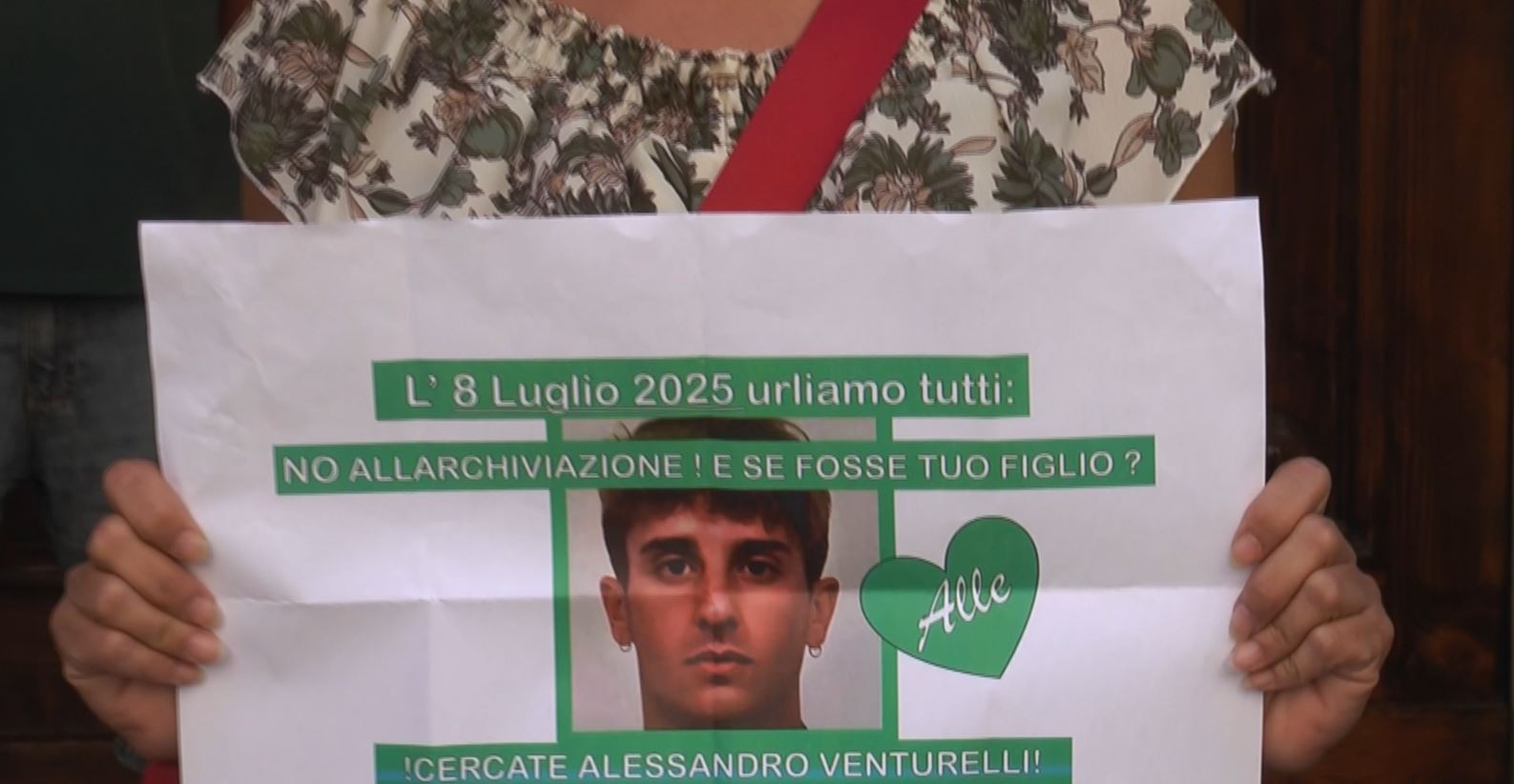 Alessandro Venturelli, sit in davanti al tribunale